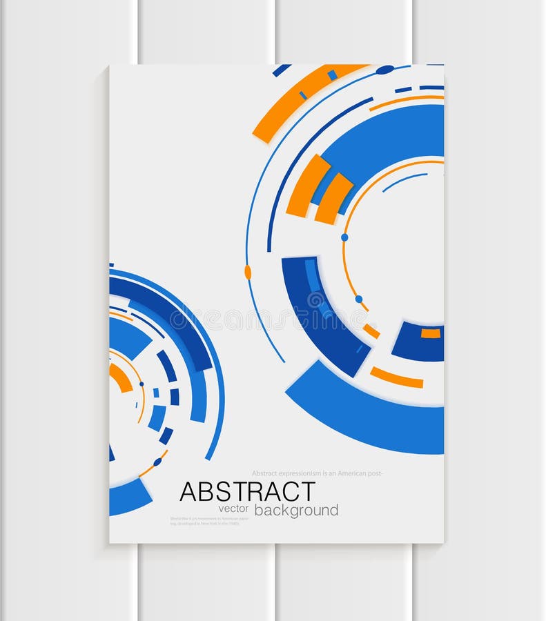 Brochure in Abstract Style with Shapes on Background Stock Vector ...