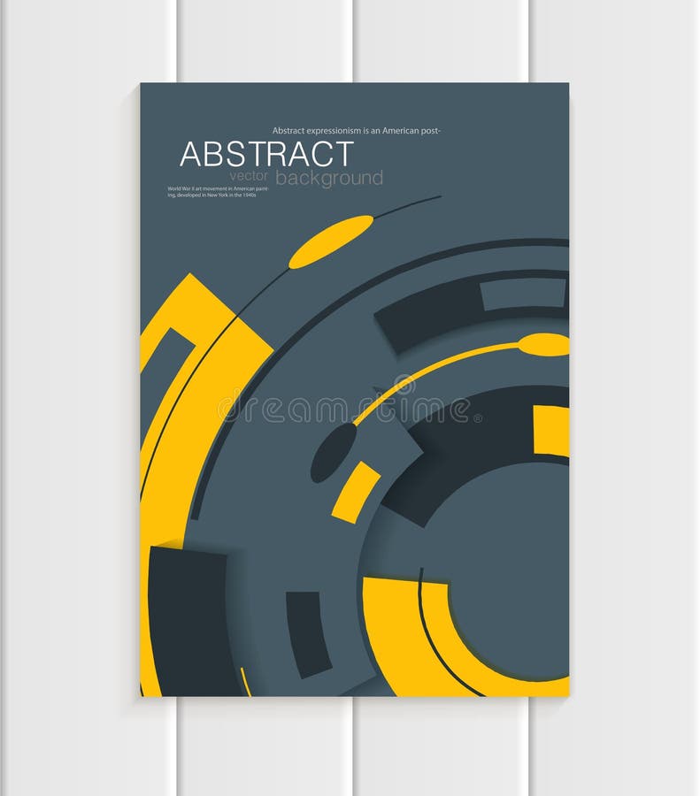 Brochure in Abstract Style with Shapes on Background Stock Vector ...