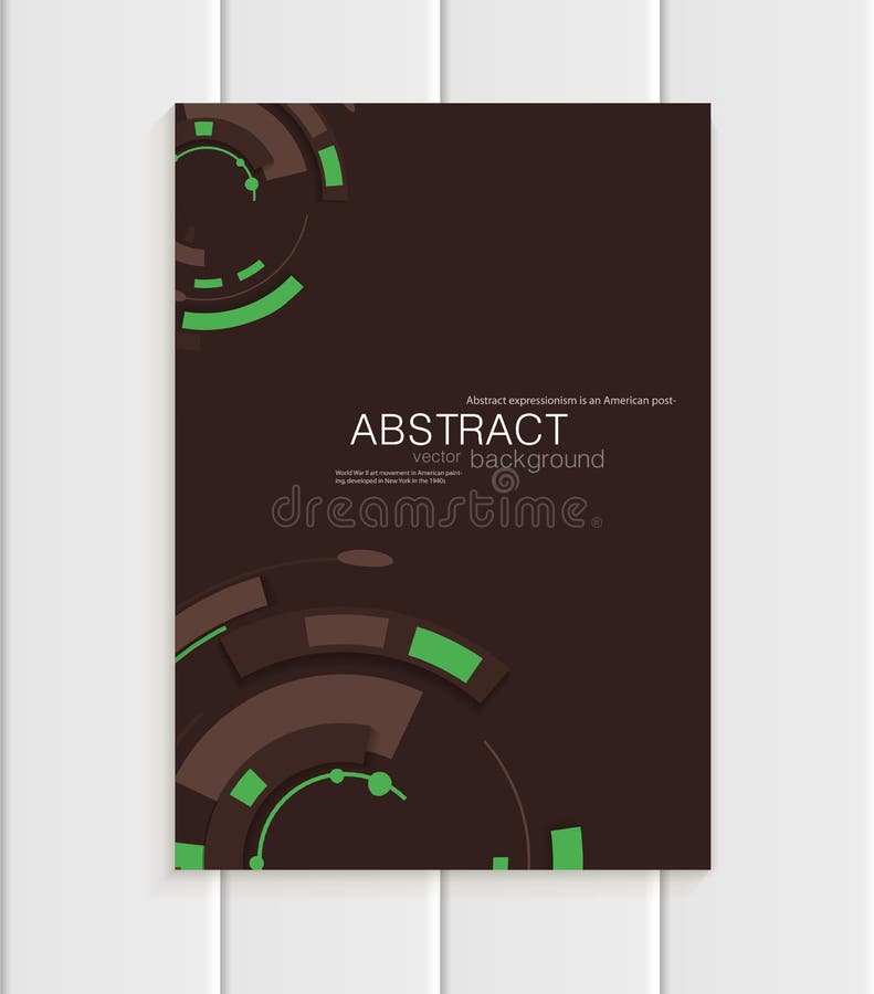 Brochure in Abstract Style with Shapes on Background Stock Vector ...