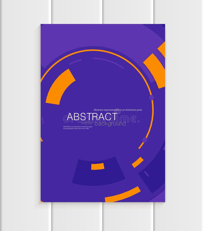 Brochure in Abstract Style with Shapes on Background Stock Vector ...