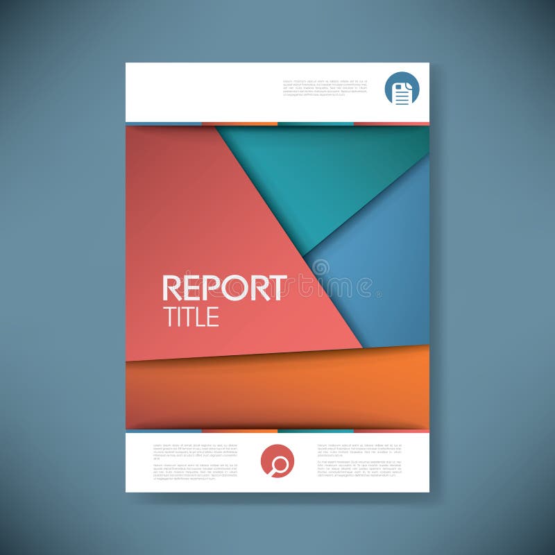 Brochure or Annual Report Cover with Abstract Stock Vector ...