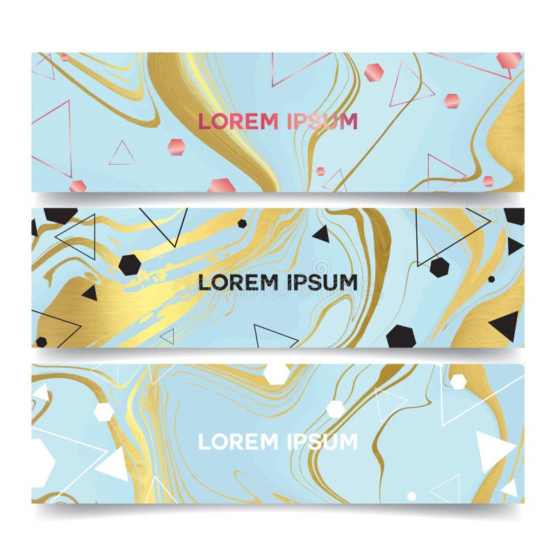 Marble brochure and banner stock vector. Illustration of colorful ...