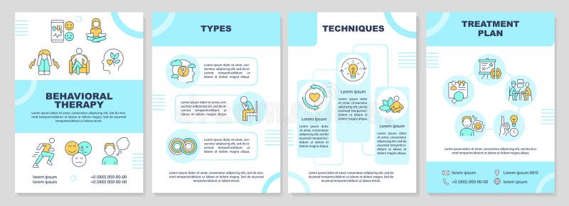 Dialectical Behavior Therapy Brochure Template Stock Vector - Illustration of psychotherapy ...