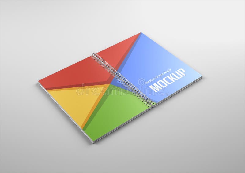 Brochure Book Mockup 3D Rendering Stock Illustration - Illustration of ...