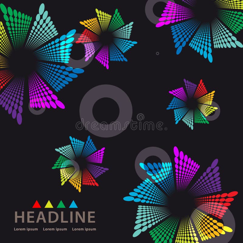 Brochure Colorful Abstract Header Layout Template Stock Vector ...