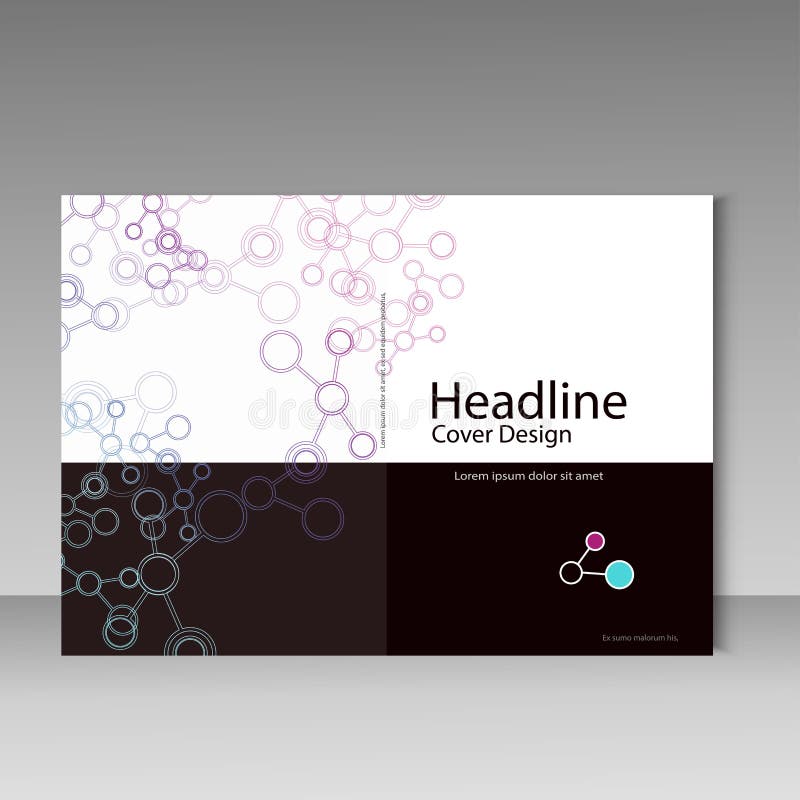 Brochure Cover with Abstract Connect Patterns Stock Vector ...