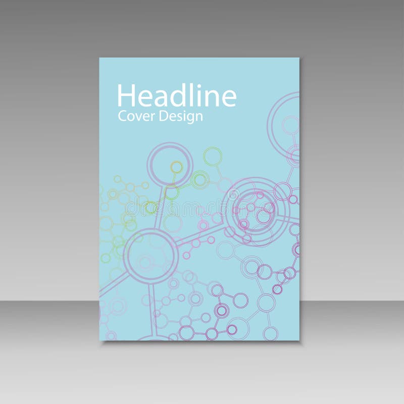 Brochure Cover with Abstract Connect Patterns Stock Vector ...