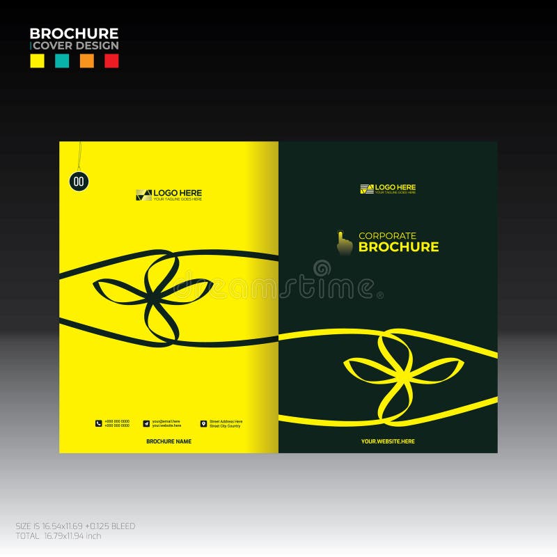 Brochure cover for any use stock illustration. Illustration of template ...