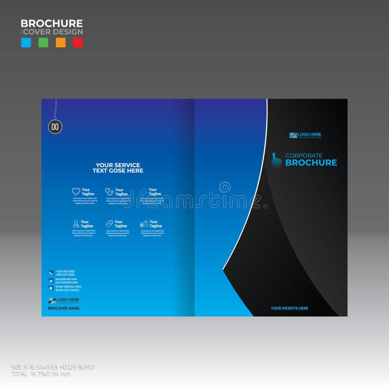 Brochure cover for any use stock vector. Illustration of report - 291958673