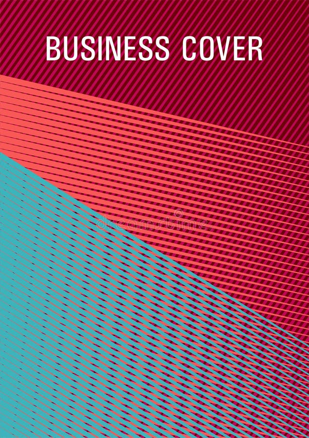 Brochure Cover Page Layout Halftone Vector Design. Abstract Business ...