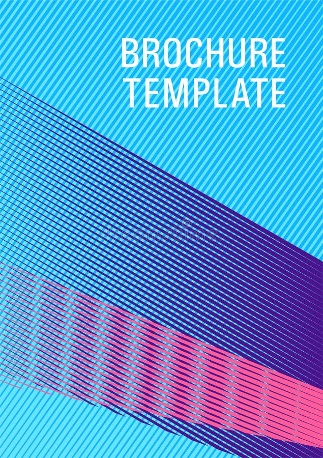 Brochure Cover Page Layout Halftone Vector Design. Tech Diagonal ...