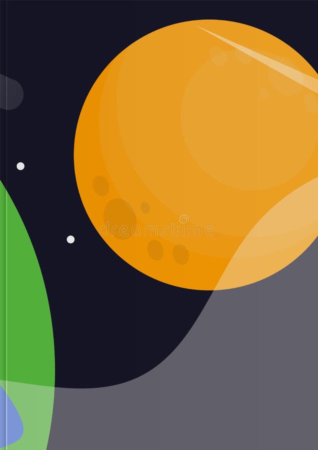 Brochure Cover Study of Space and the Solar System Stock Vector ...