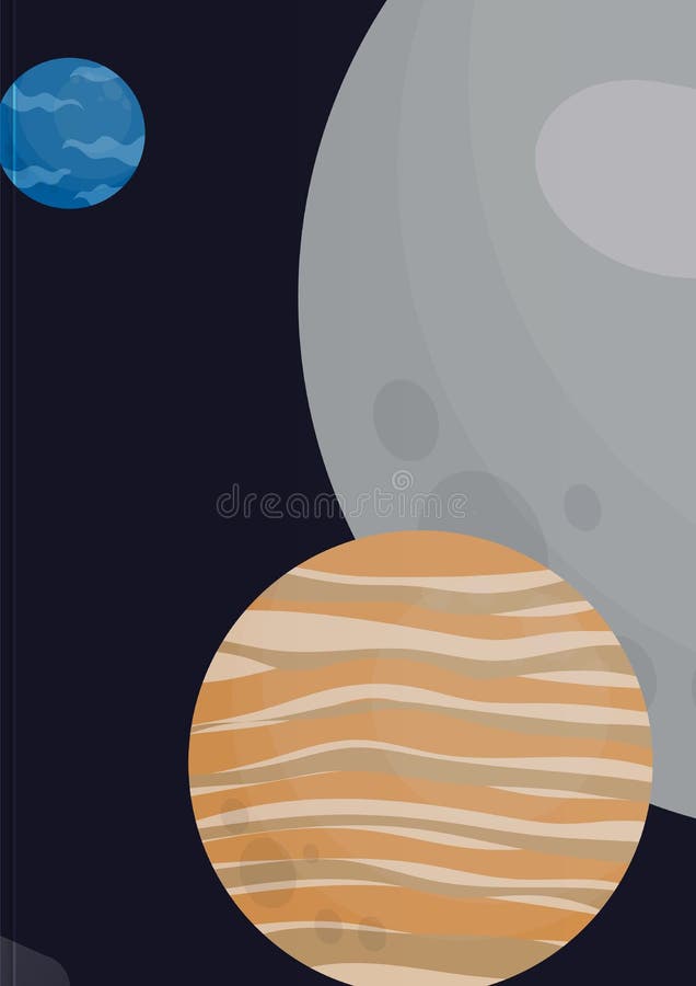 Brochure Cover Study of Space and the Solar System Stock Vector ...
