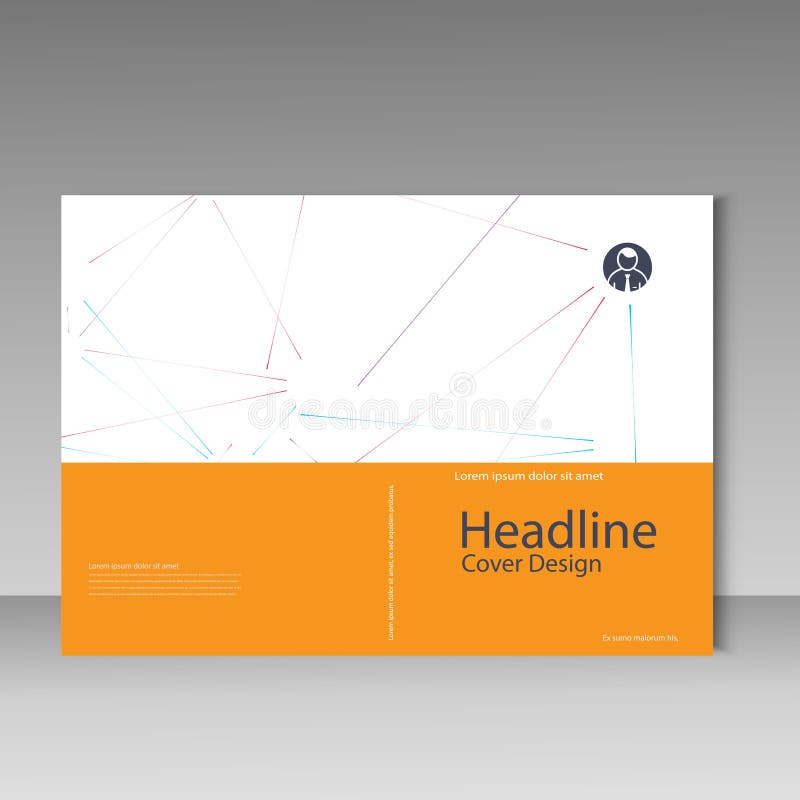 Brochure Cover Template with Abstract Connect Pattern. Stock Vector ...