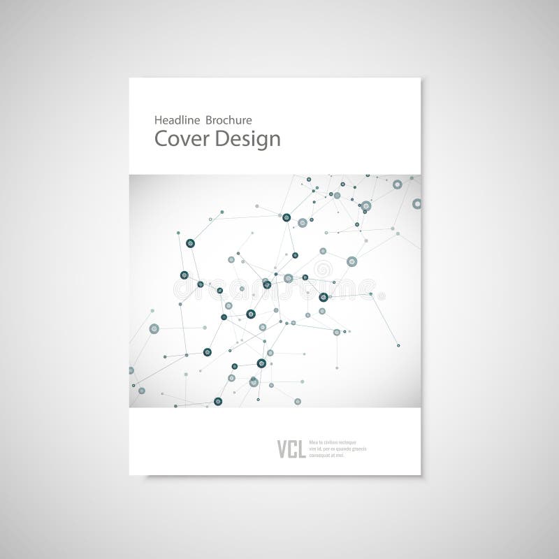 Brochure Cover Template for Connect, Network, Healthcare, Science and ...
