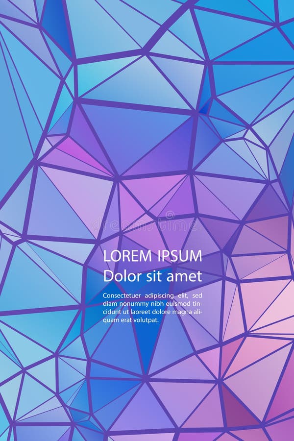 Brochure Cover Template Vector Design with Triangles. Stock Vector ...