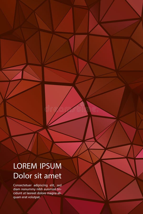 Brochure Cover Template Vector Design with Triangles. Stock Vector ...