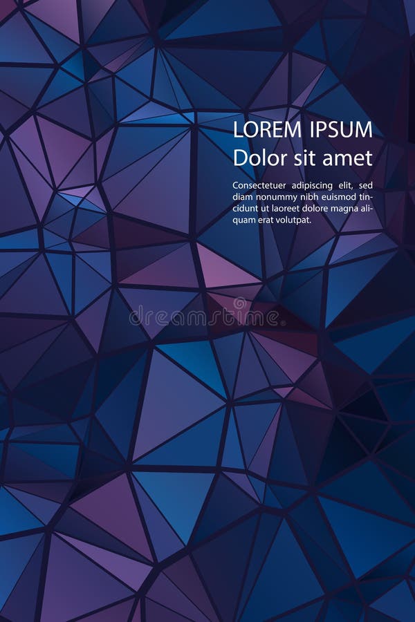 Brochure Cover Template Vector Design with Triangles. Stock Vector ...