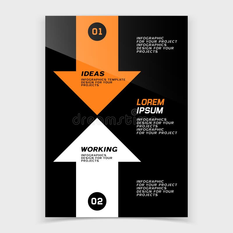 Brochure Cover or Web Banner Design with Two Arrows Stock Vector ...