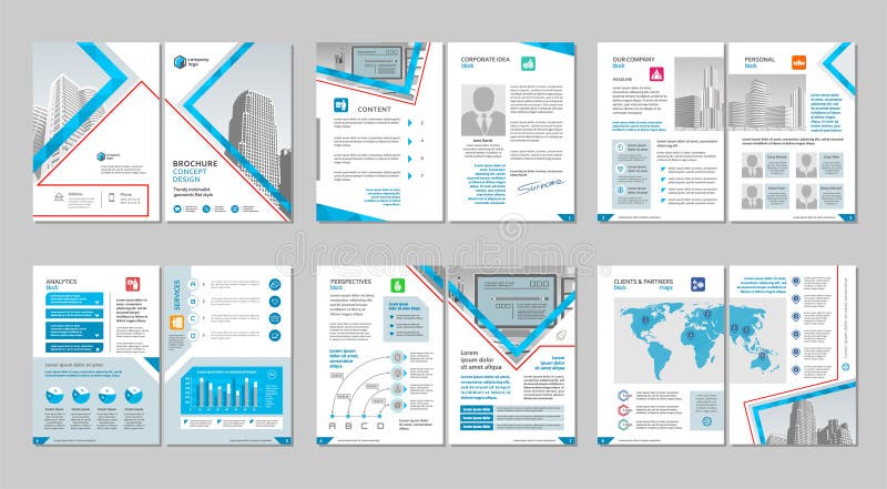 Brochure Creative Design. Multipurpose Template with Cover, Back and ...