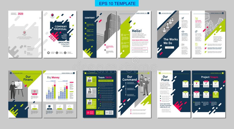 Brochure Creative Design. Multipurpose Template with Cover, Back and ...