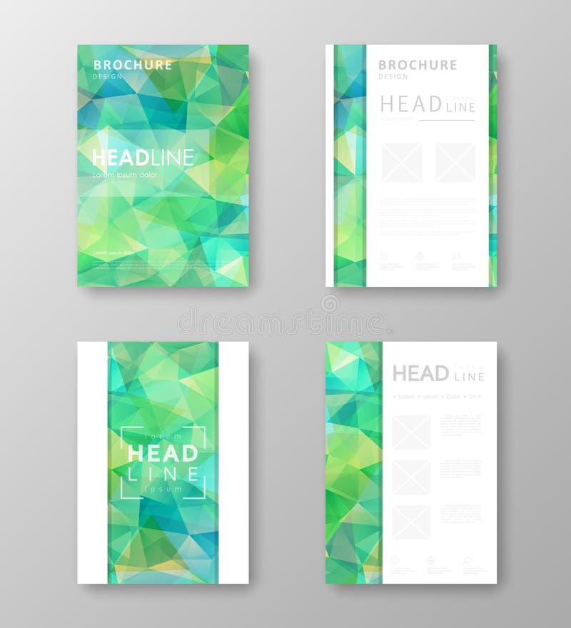 Brochure Design with Abstract Background Stock Illustration ...