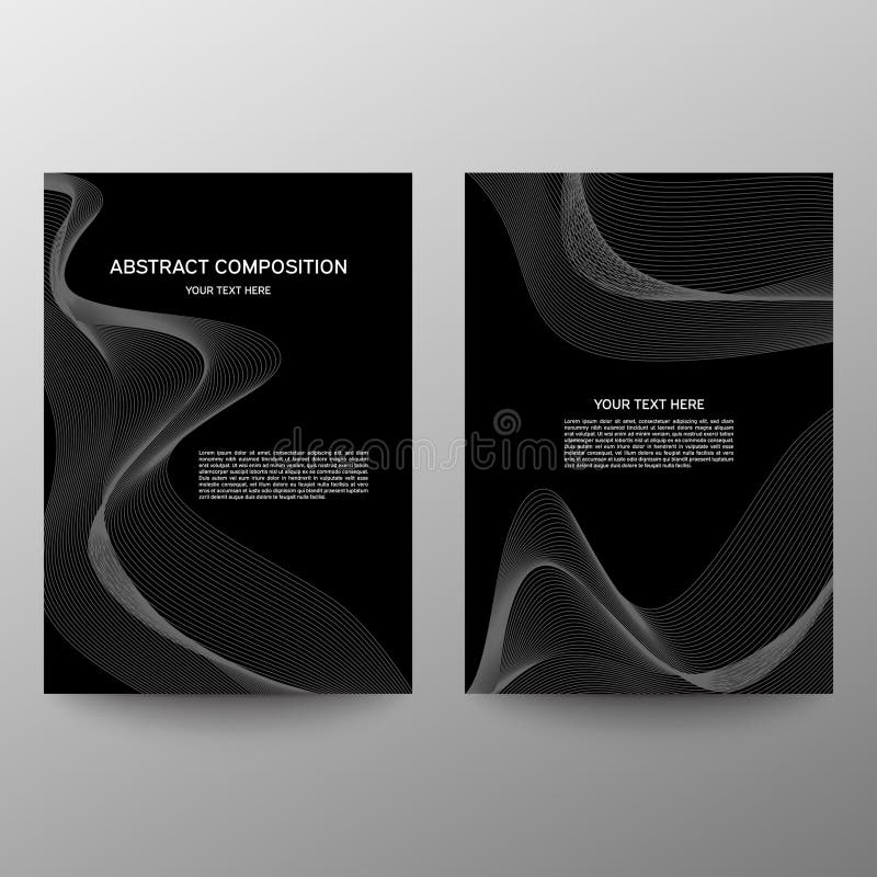 Brochure Design A4. Abstract Composition. Information Banner. a Set of ...