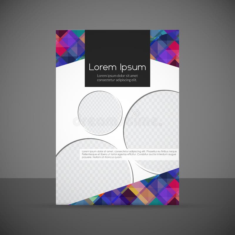 Brochure Design with Abstract Pattern Background Stock Vector ...