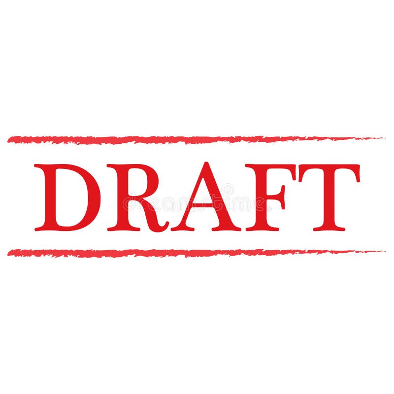 Draft Stamp, Draft Sign, Red Draft Stamp with Mosaic Texture Stock ...
