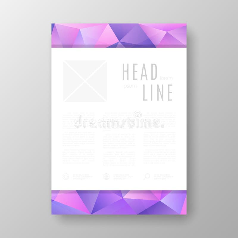 Brochure Design with Geometric Background Stock Vector - Illustration ...