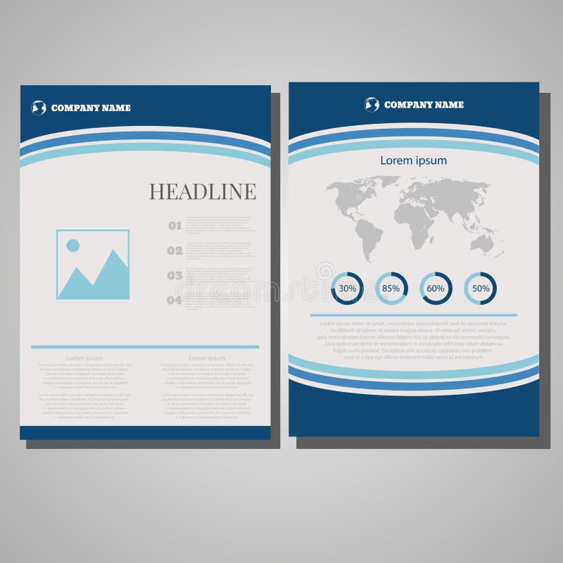 Brochure Design Layout Template, Size A4, Front Page and Back Pa Stock ...