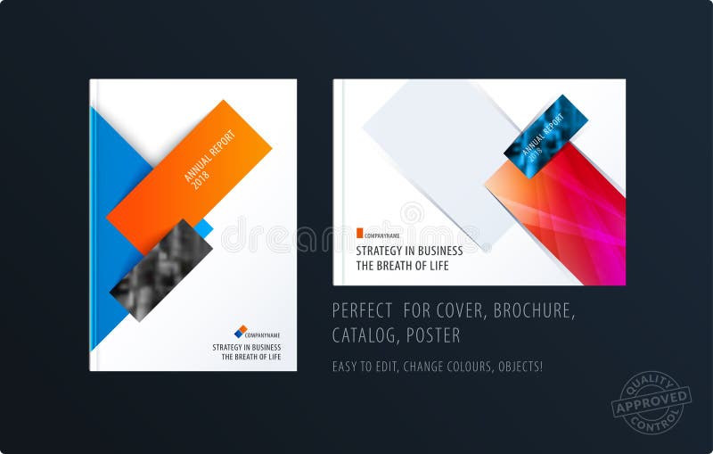 Brochure Design Rectangular Template. Colourful Modern Abstract Set ...