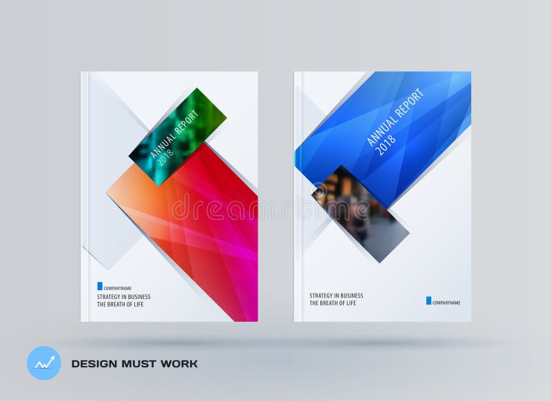 Brochure Design Rectangular Template. Colourful Modern Abstract Set ...