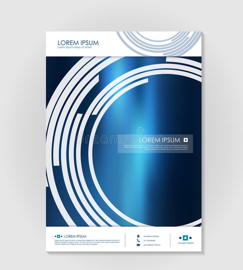 Brochure Design Template Business with Circles Stock Vector ...