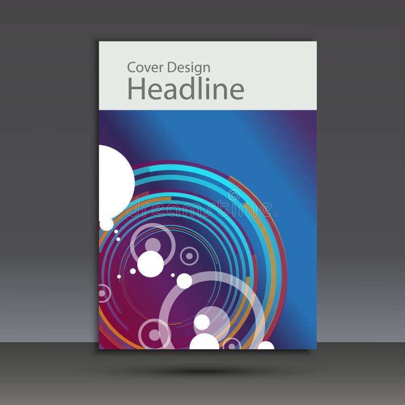 Brochure Design Template Cover. Vector Abstract Round Stock Vector ...