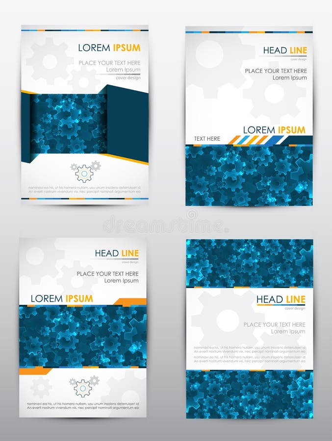 Brochure Design Template. Set of Cover Presentation Backgrounds Stock ...