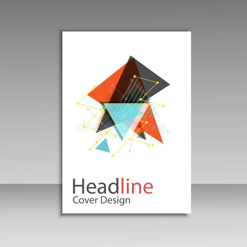 Brochure Design Triangle Template Vector Stock Vector - Illustration of ...