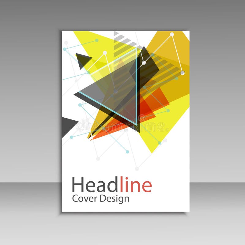 Brochure Design Triangle Template Vector Stock Vector - Illustration of ...