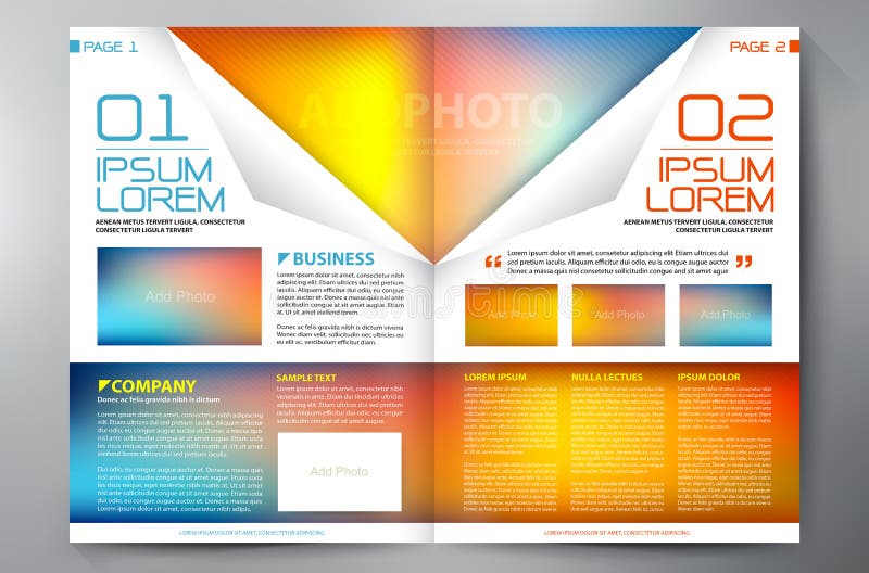 Brochure Design Two Pages Template Stock Illustrations – 173 Brochure ...