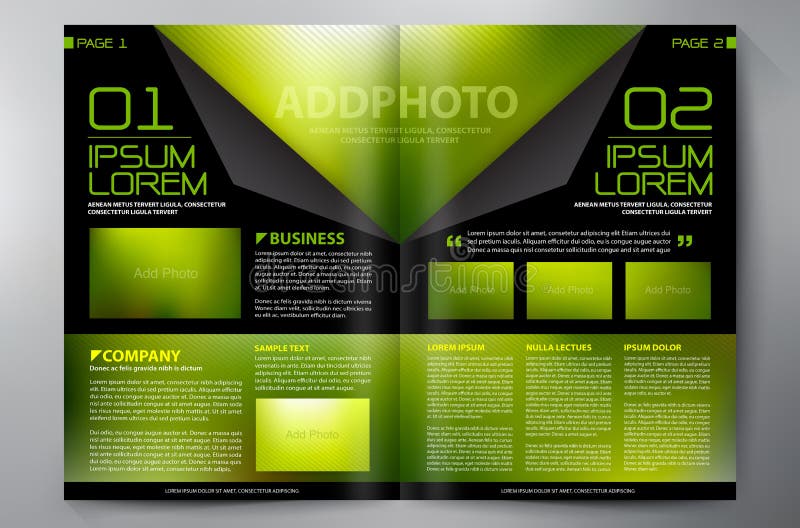 Brochure Design Two Pages A4 Template Stock Vector - Illustration of ...