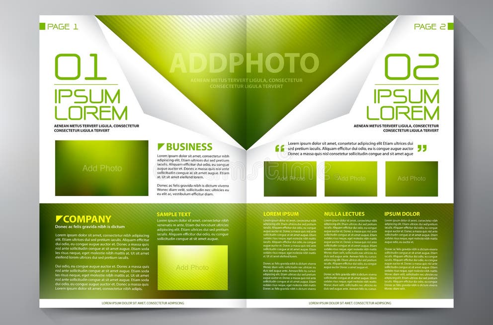 Brochure Design Two Pages A4 Template Stock Vector - Illustration of ...