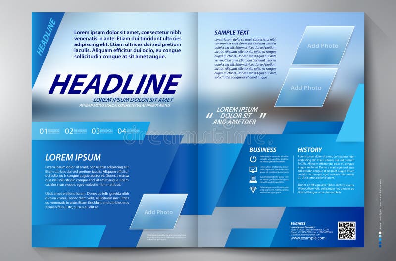 Brochure Design Two Pages A4 Vector Template Stock Vector ...