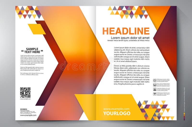 Brochure Design Two Pages A4 Vector Template Stock Vector ...
