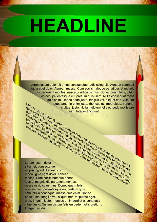 Brochure flyer pencils stock vector. Illustration of corporate - 70889893