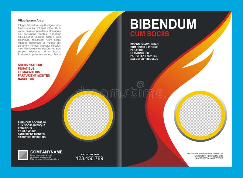 Brochure, Flyer, Template with Fire Design Stock Vector - Illustration ...