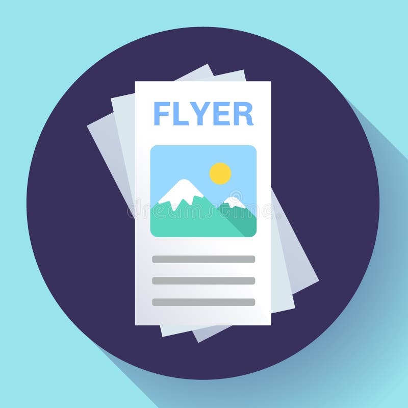 Flyers Icon in Cartoon Style Stock Vector - Illustration of concept ...