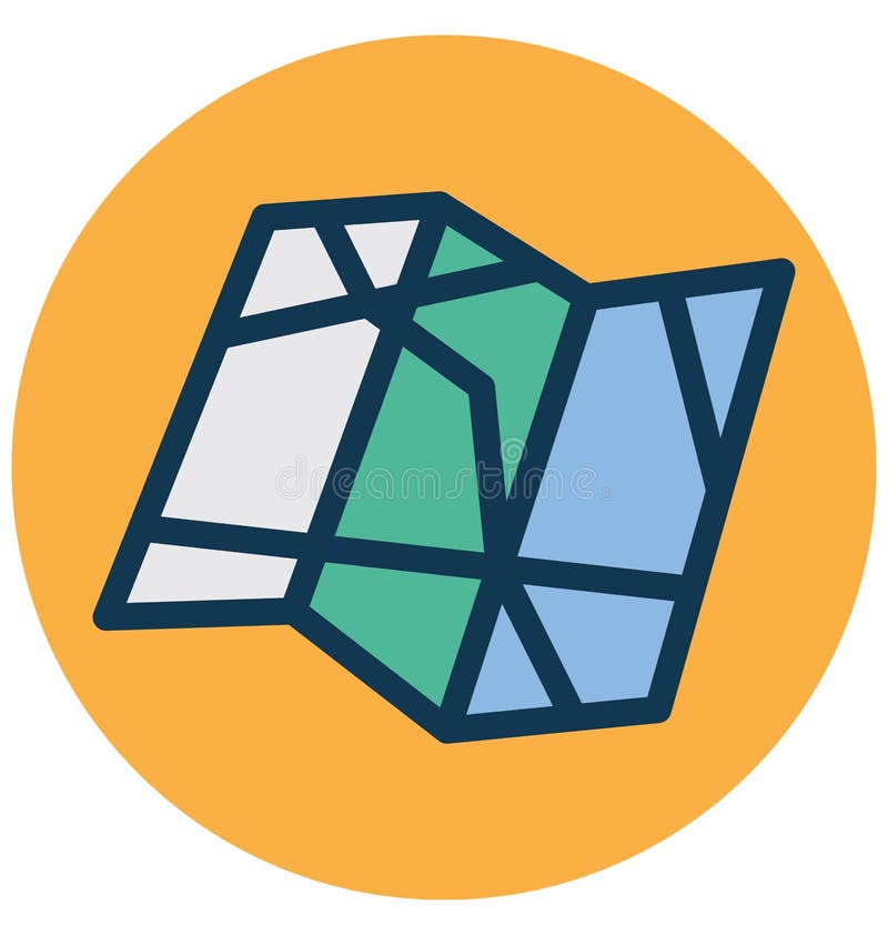 Brochure, Folded Map Isolated Vector Icon that Can Easily Modify or ...