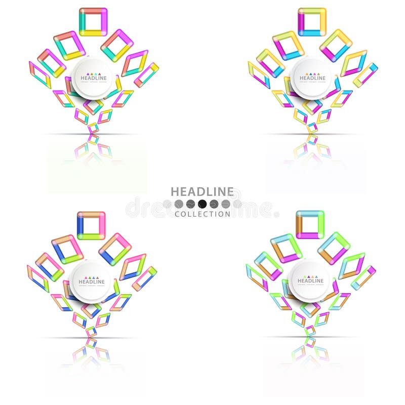 Brochure Header Layout Template Concept Design Stock Vector ...