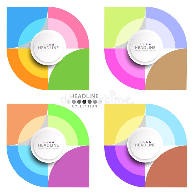 Brochure Header Colorful Layout Template Design Stock Illustration ...