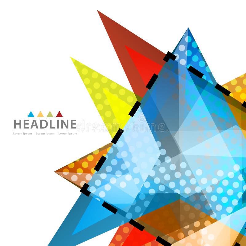 Brochure Header Colorful Layout Template Graphics Design Stock Vector ...